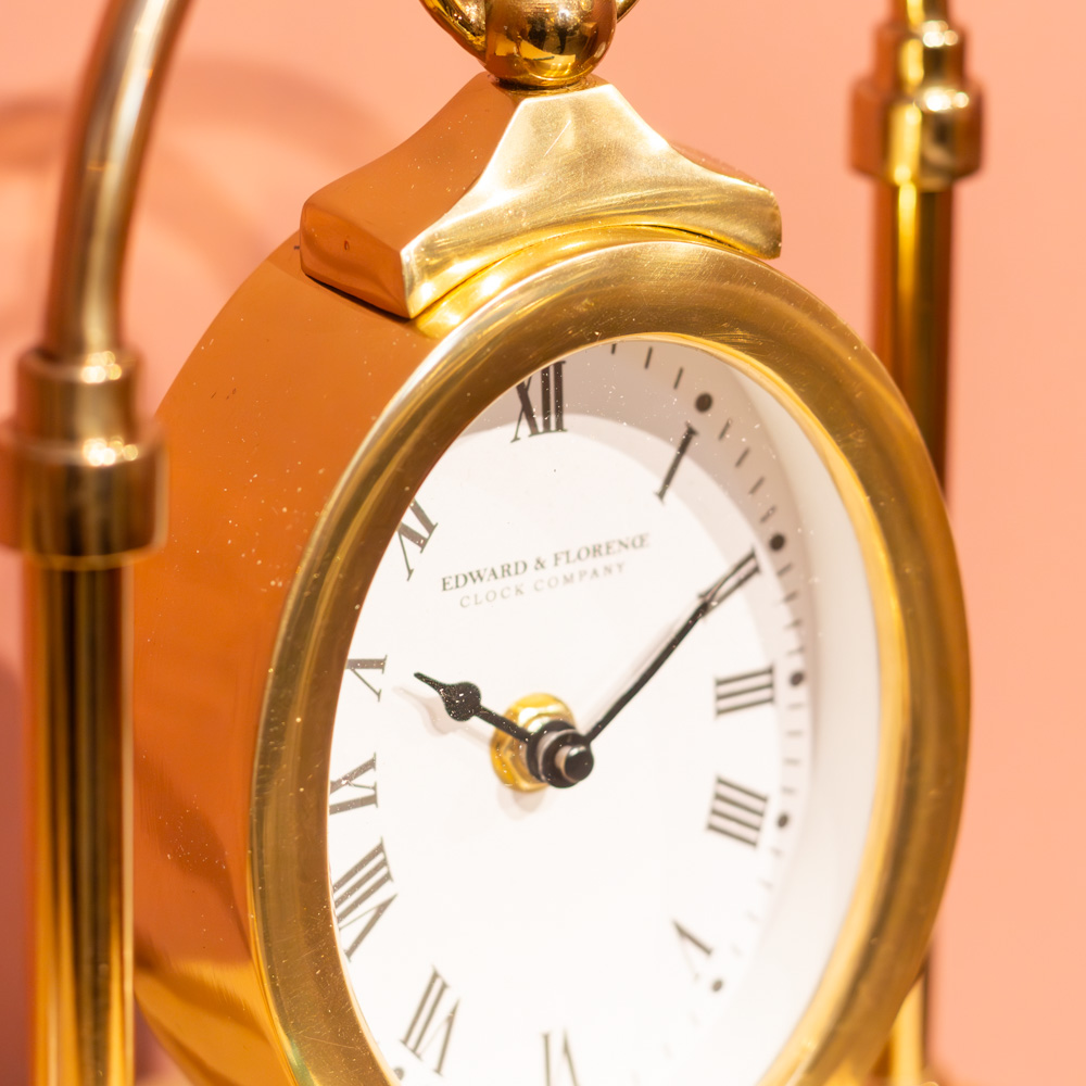 Edward and florence hanging clock gold