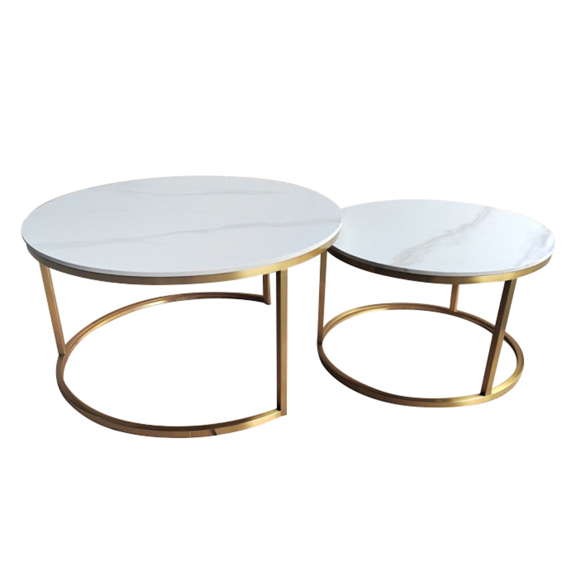 Vienna s/2 marble coffee tables