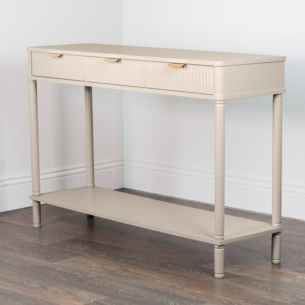 Parson 3 drawer console table